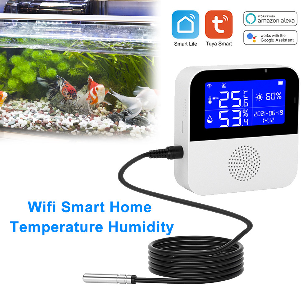 Jual Tuya Wifi Temperature Humidity Sensor Smart Safety Home Indoor ...