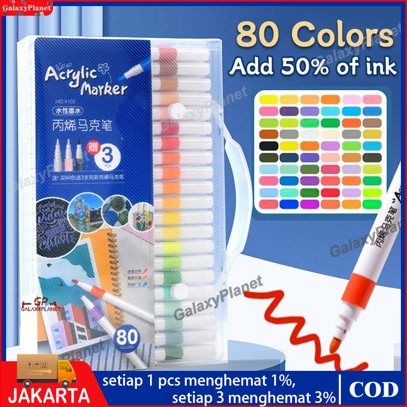 Jual Akrilik Marker Set Spidol Akrili Painter DIY Painting Warna Cepat ...