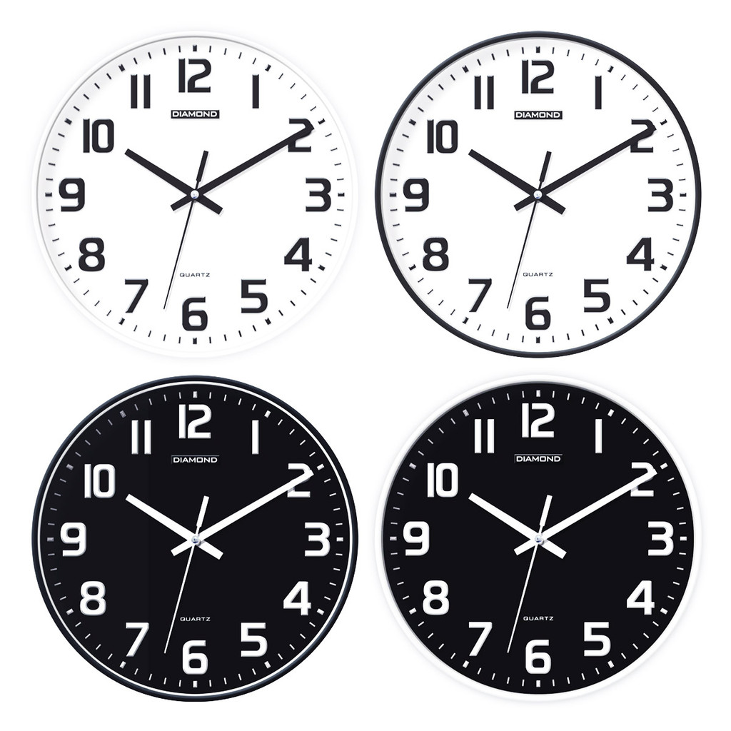 Jual Jam Dinding DIAMOND 3002-21N Sweep Jam Dekorasi Rumah Bulat ...