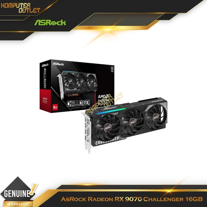 Jual AsRock Radeon RX 9070 Challenger 16GB GDDR6 256Bit VGA | RX9070 CL ...