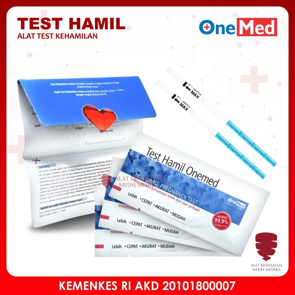 Jual Test Hamil One Med Tes Kandungan Cek Kehamilan Tespack Strip Hamil ...