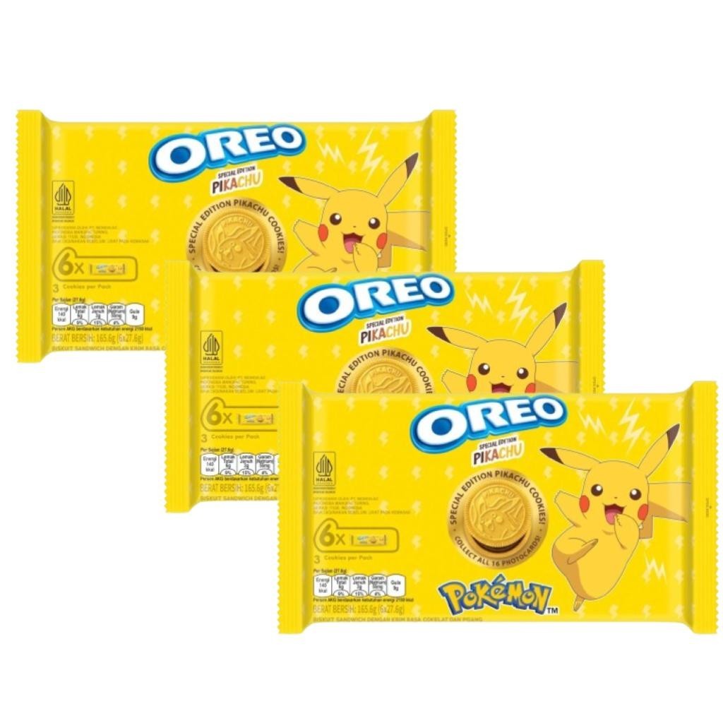 Jual Oreo Pokemon Chocolate Banana 165.6g [Multipack Isi 6] x 3 ...