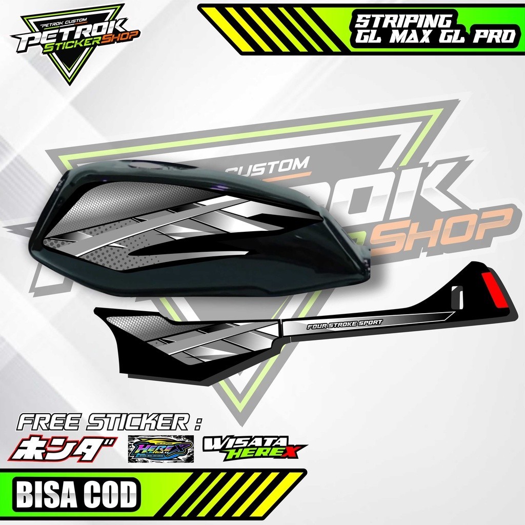 Jual STRIPING VARIASI GL PRO GL MAX HEREX / STICKER LIST MOTOR HONDA GL ...