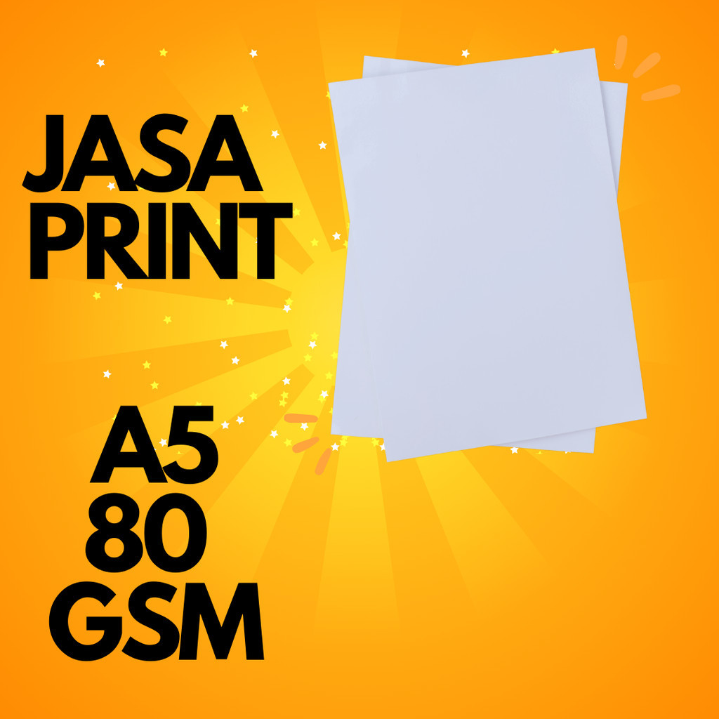 Jual JASA PRINT A5 80 GSM | Shopee Indonesia