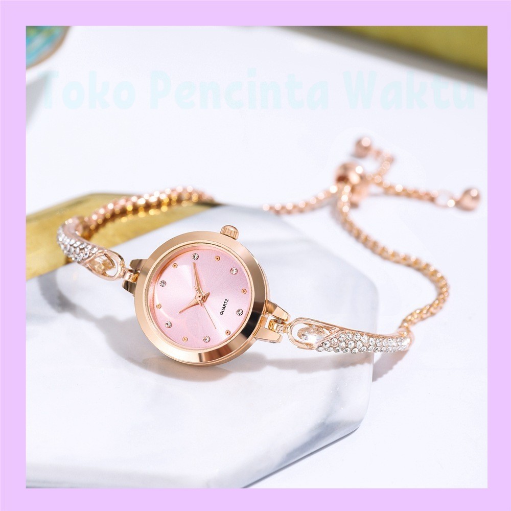 Jual Jam Tangan Wanita Quartz dengan RANTAI SERUT: Tali Serut Permata ...