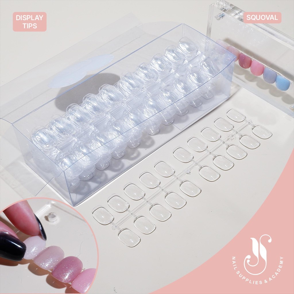 Jual 500pcs NAIL DISPLAY TIP SQUOVAL Kuku Fake Nail Color Chart Nail ...
