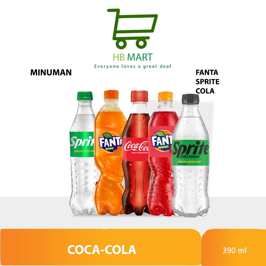 Jual Coca Cola / Fanta / Sprite Botol 390ml / 390 Ml 1 pack 12 Pcs | Shopee Indonesia