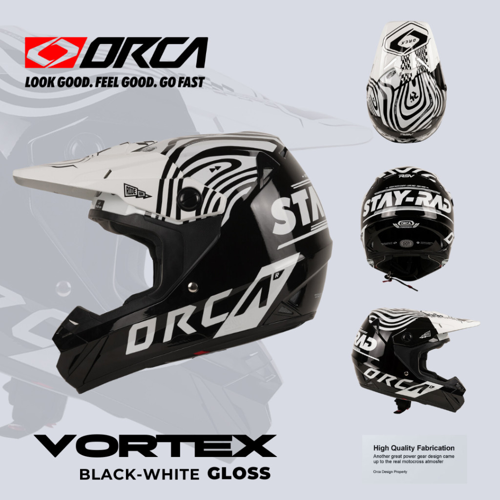 Jual Orca Powergear - HELM FULL FACE CROSS ORCA X RSV VORTEX BLACK ...