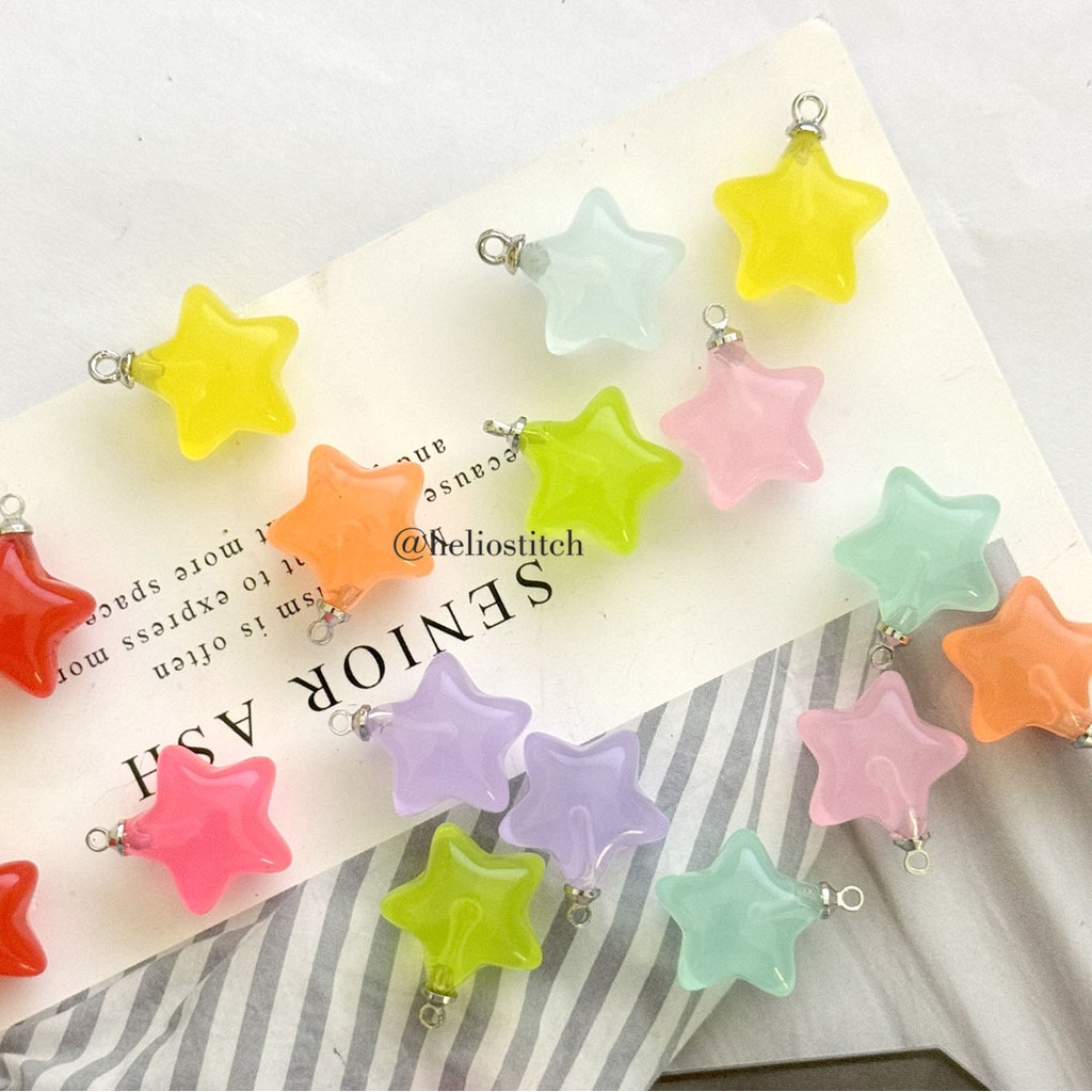 Jual 1 pcs Charm Resin Bintang Star Jelly Kecil | Shopee Indonesia