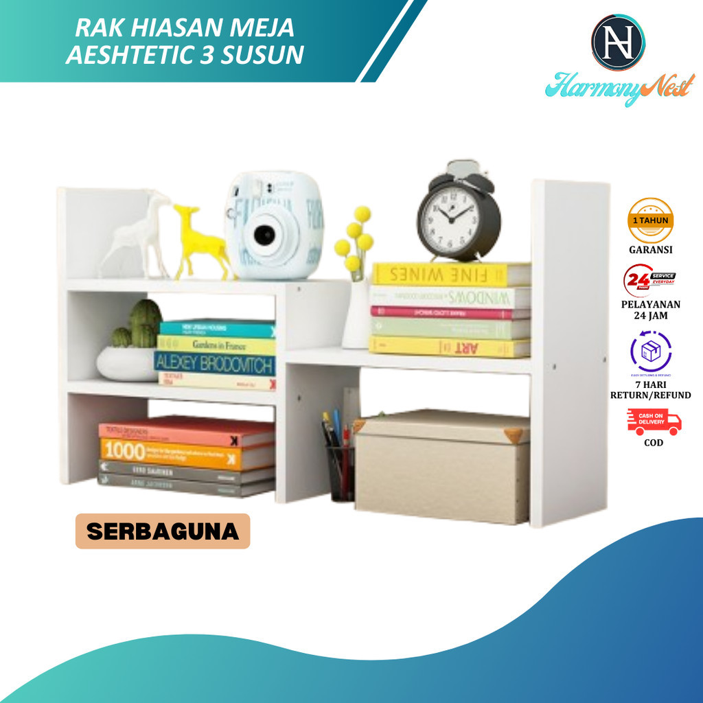Jual HarmonyNest - Rak Hiasan Meja Rak Meja Belajar Kekinian Desk ...