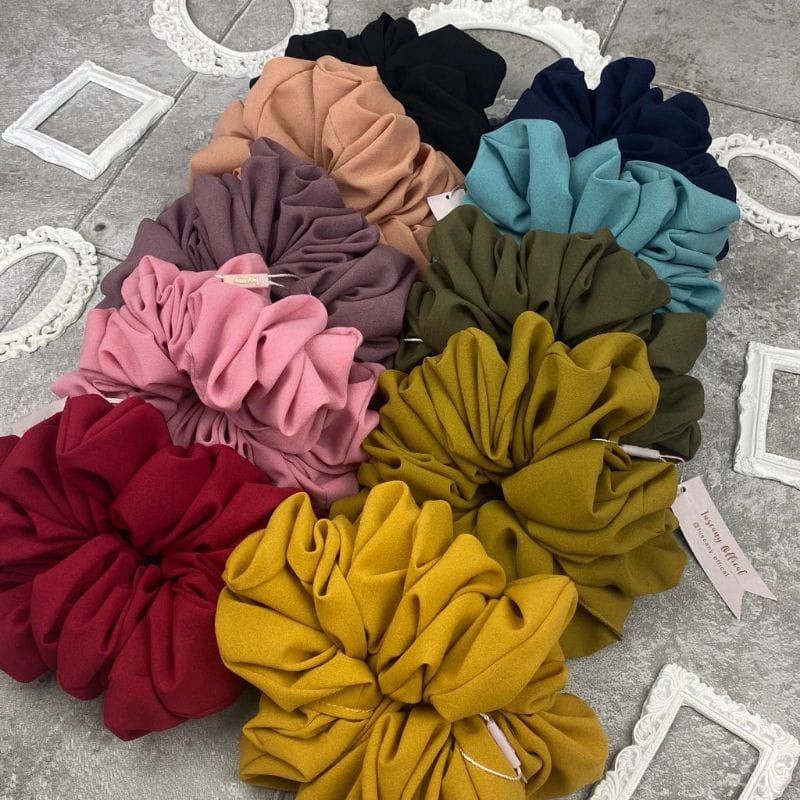 Jual CEPOL HIJA SCRANCI IKAT RAMBUT JUMBO | Shopee Indonesia