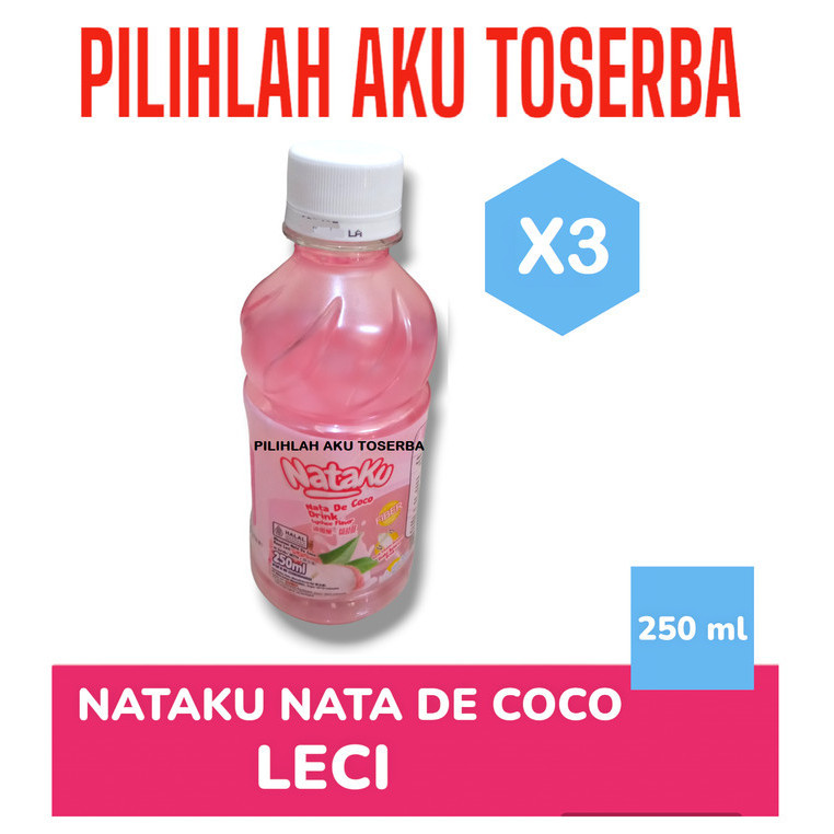Jual NATAKU Nata de coco rasa LYCHEE / LECI - ( HARGA 3 BOTOL ...
