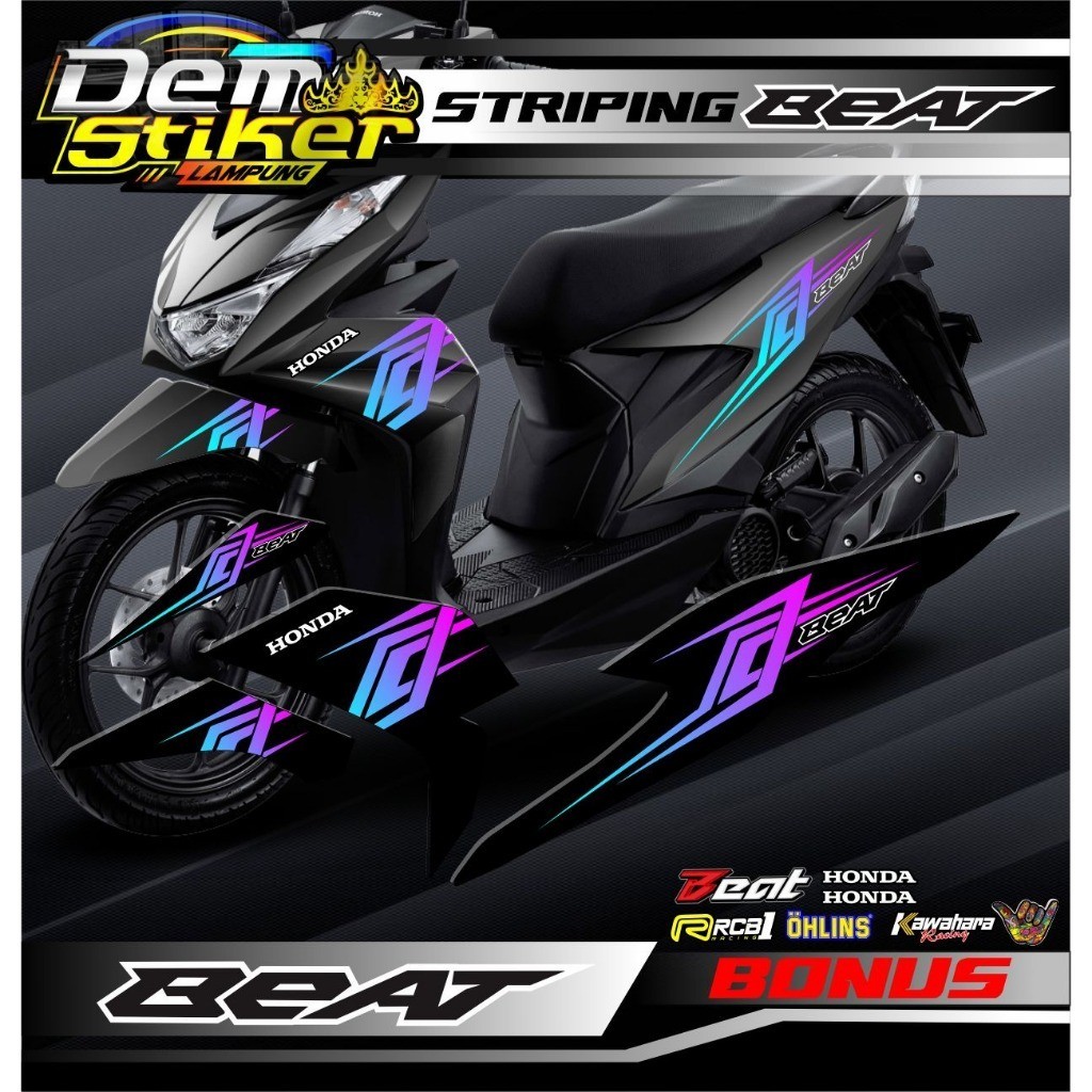 Jual Striping stiker Beat deluxe esp street 2020 2021 2022 Desain ...