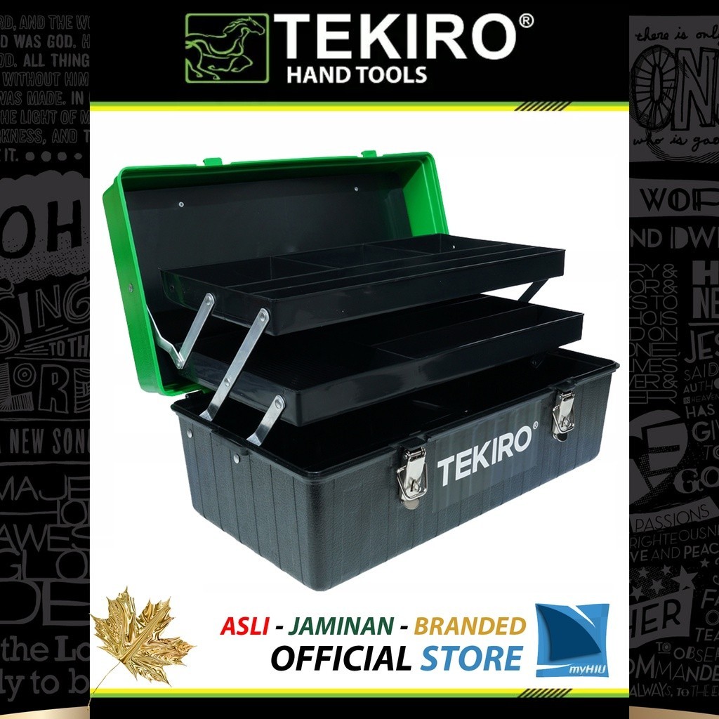 Jual Tool Box 3 Susun 42 x 23 x 18 cm Penyimpanan Kotak Mekanik / Tukang - Plastic ToolBox ...