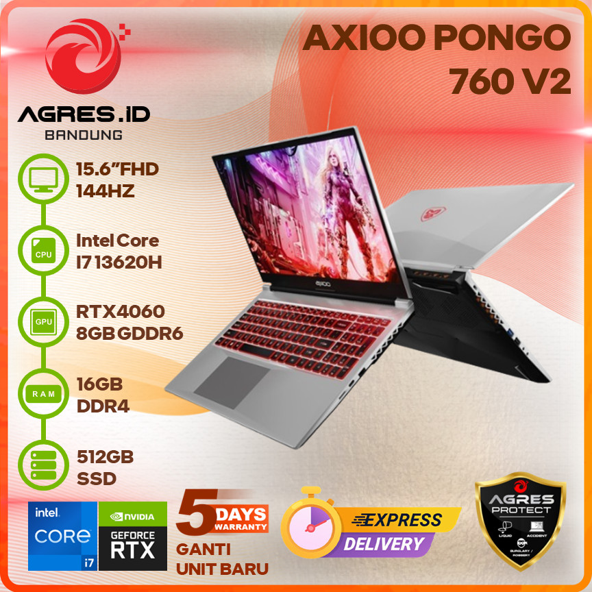 Jual AXIOO PONGO 760 I7 13620H RTX4060 16GB 512GB 15.6" FHD IPS 144HZ ...