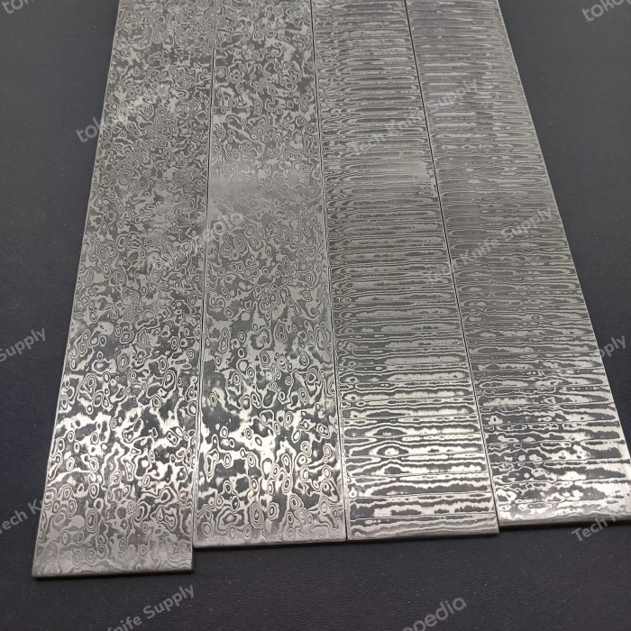 Jual Damascus Steel Billet 67 Layer VG10 core 4mm x 4cm x 25cm | Shopee ...