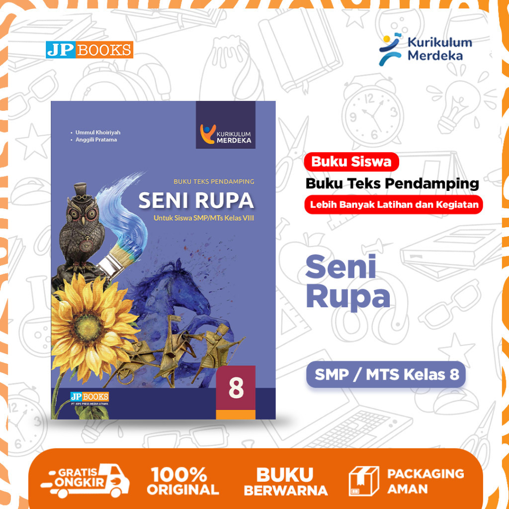 Jual JP Books – Buku Teks Siswa Pendamping Kurmer Sekolah Seni Rupa Smp Kelas 8 - Kurikulum ...