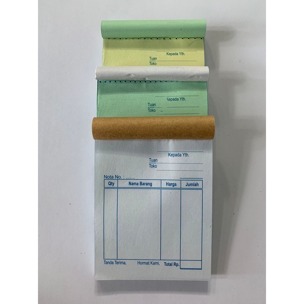 Jual [READY] NOTA MINI 3 PLY, NOTA NCR, UKURAN SEPERDELAPAN FOLIO, NOTA ...