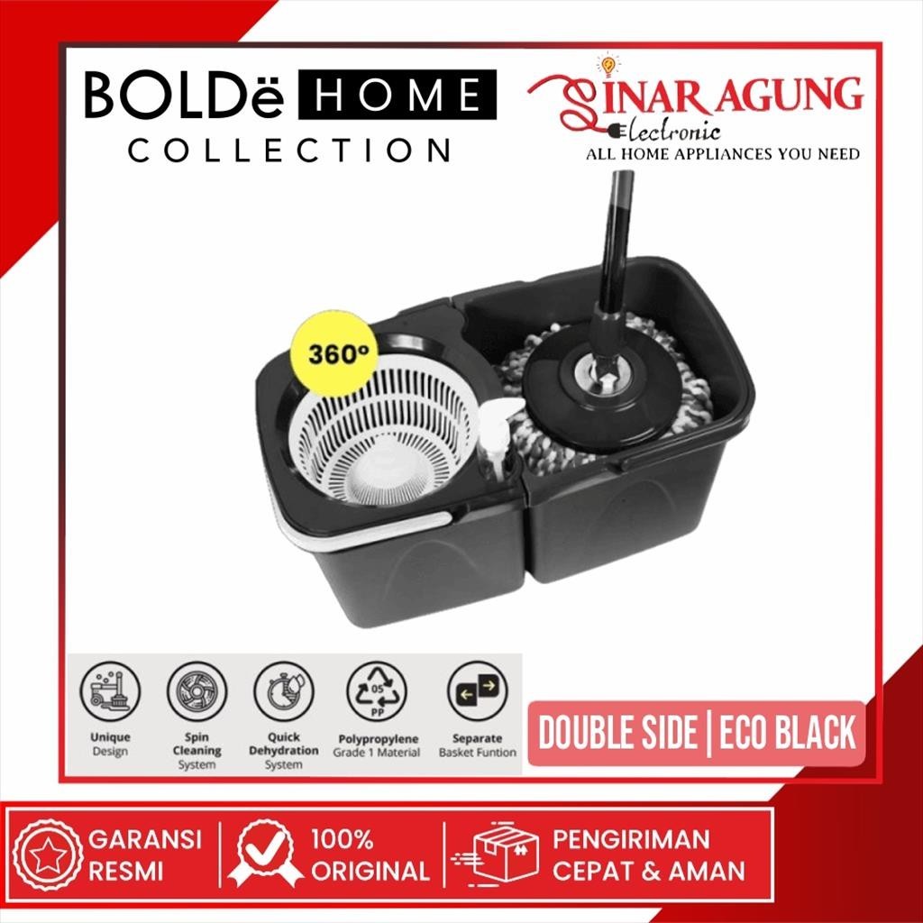 Jual BOLDE ALAT PEL SUPER MOP DOUBLE SIDE ECO BLACK | SUPER MOP KOTAK | Shopee Indonesia