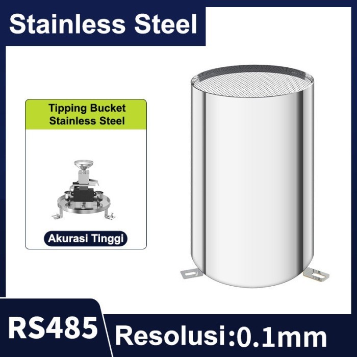 Jual Sensor Curah Hujan Rain Gauge Tipping Bucket Stainless Steel ...