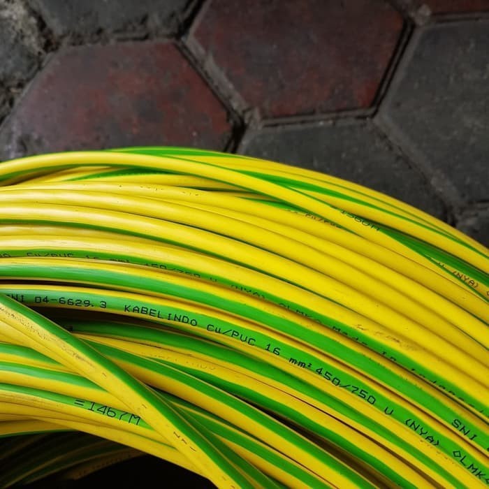 Jual Kabelindo Kabel Listrik Tunggal Kuning / Hijau Yellow / Green NYA / BCC 16 mm / 16mm Per ...