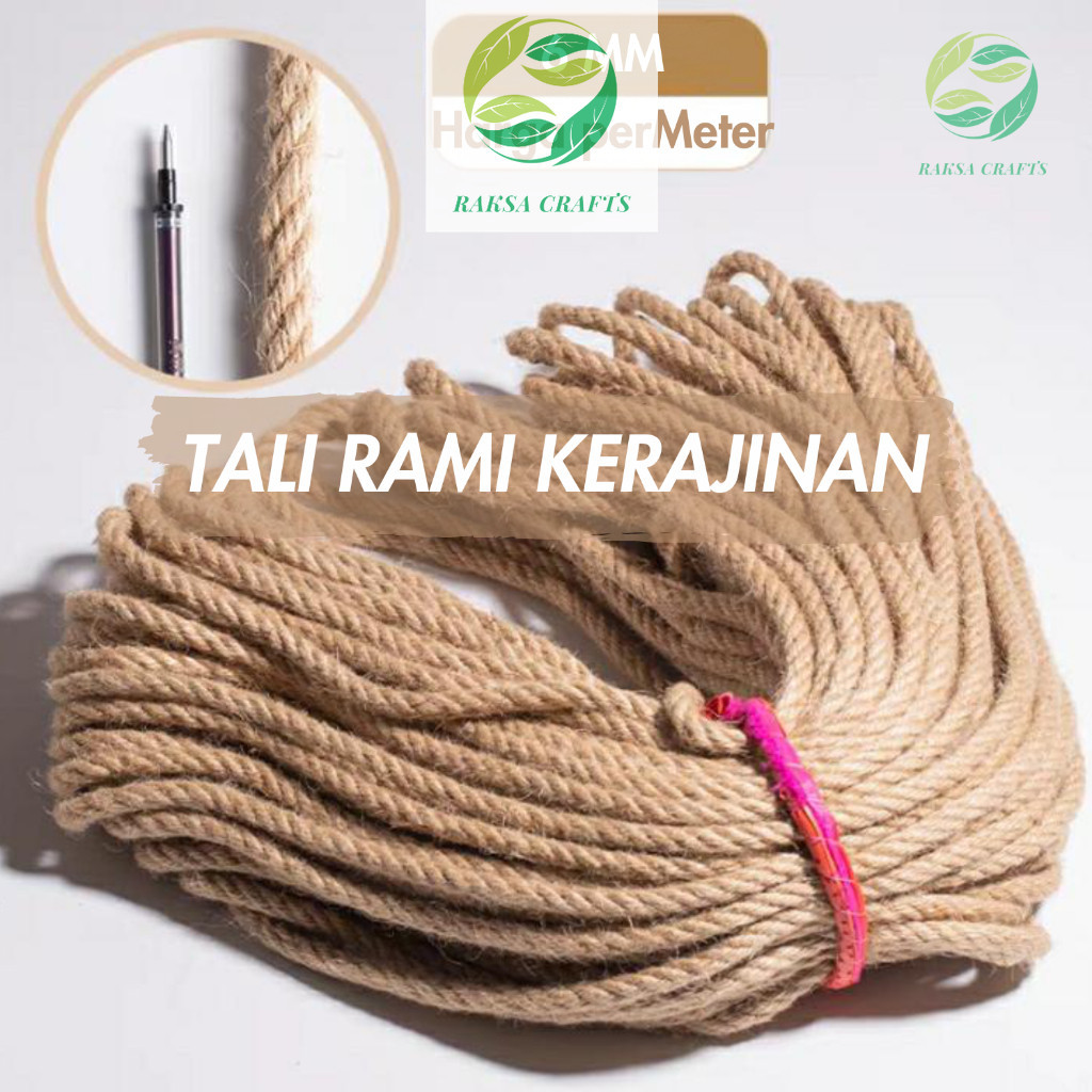 Jual Tali rami 3mm 4mm 5mm 6mm PER METER Tali goni / Garukan Kucing ...