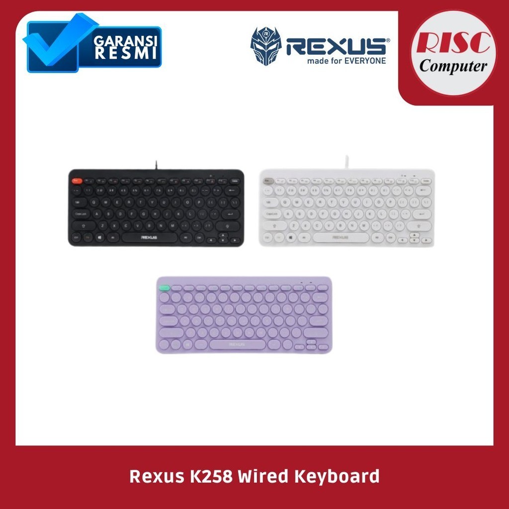Jual Rexus K258 Mini Wired USB Keyboard Office | Shopee Indonesia