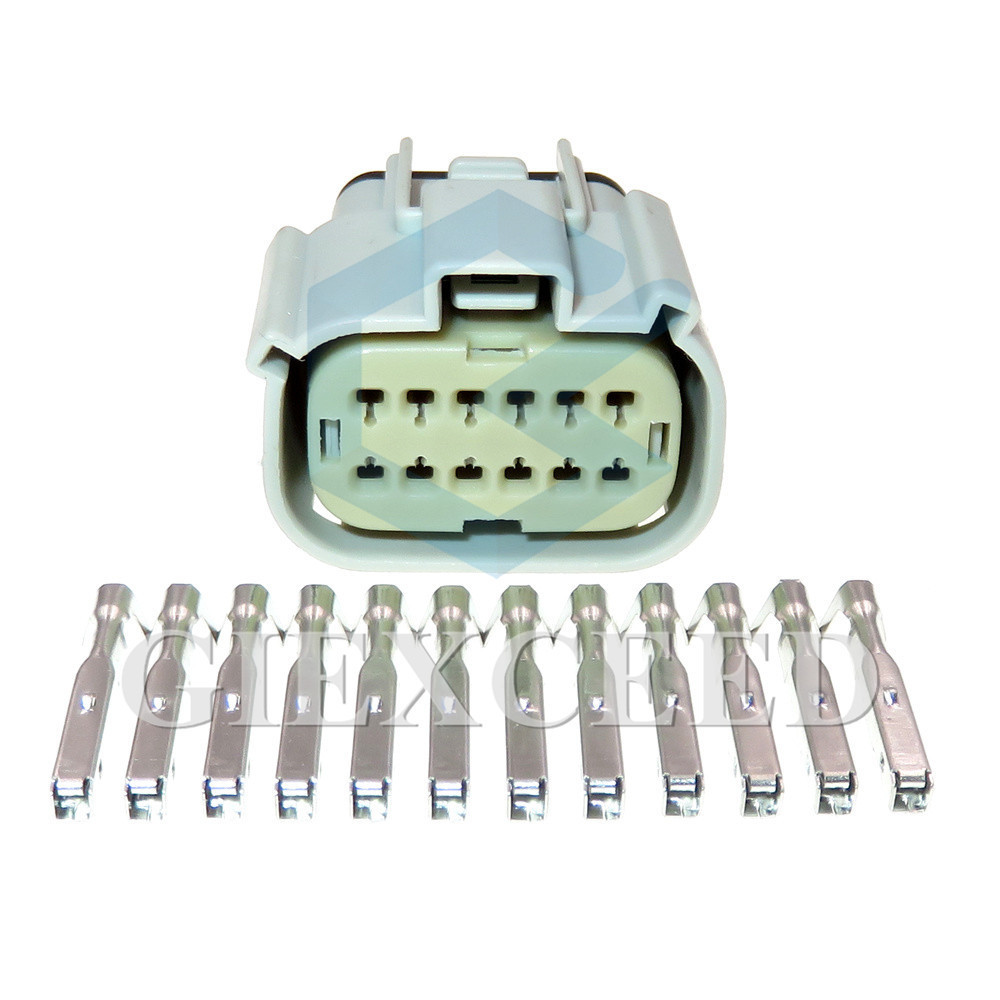 Jual 1 Set 12 Pin 1 Series Grey Automotive Cable Harness Unsealed Socket AC Assembly Car Plastic ...