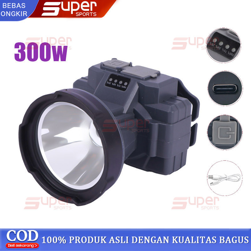 Jual Senter Kepala Murah Super Terang Senter Kepala 300 Watt Senter LED ...