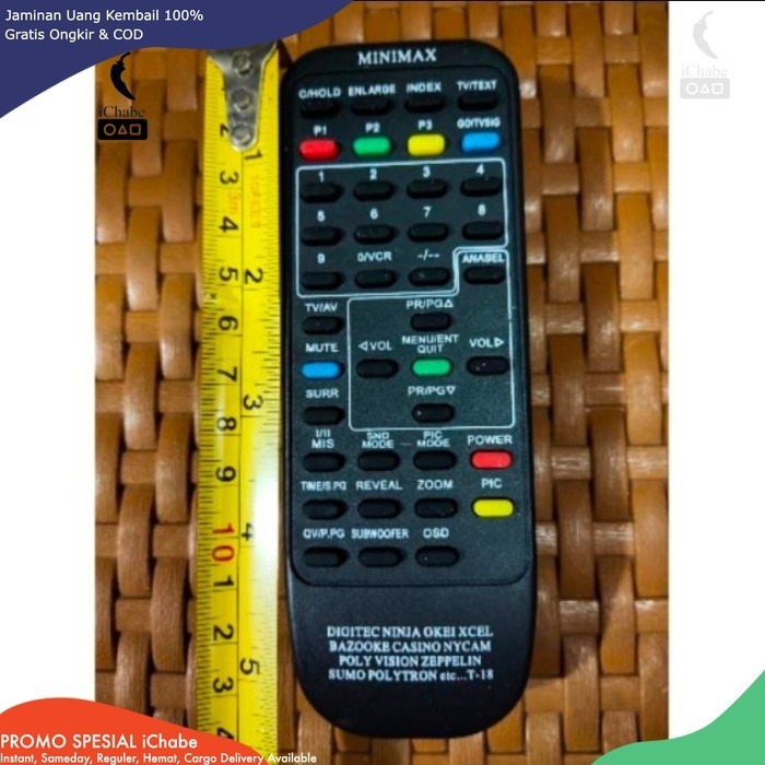 Jual [Tokome23] COD BE Remote tv tabung Polytron minimax sumo digitec ...