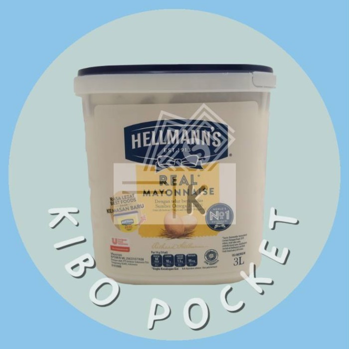 Jual Roux Hellmanns Real Mayonnaise 3L / Hellmann's Real Mayo 3 Liter ...