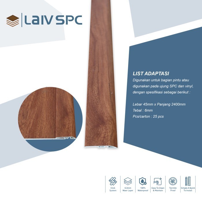 Jual lis adaptasi/ lisa transisi/lis vinyl/lis spc/lis molding/lis ...