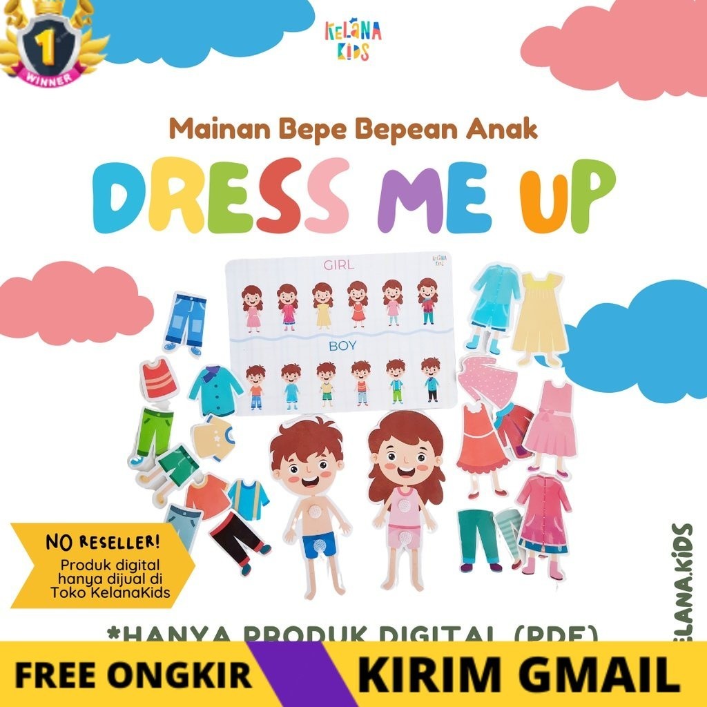 Jual KS Mainan Edukasi Anak BP Orang-orangan Kertas Bepe Bepean ...