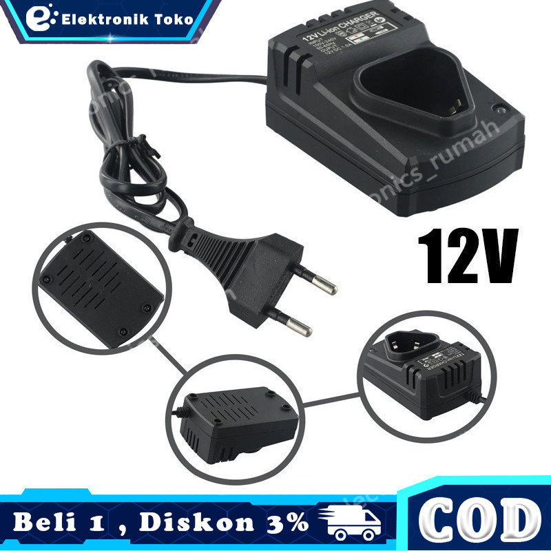 Jual CHARGER DUDUK 12V CASAN BATERAI CORDLESS BOR IMPACT FAST CHARGING ...