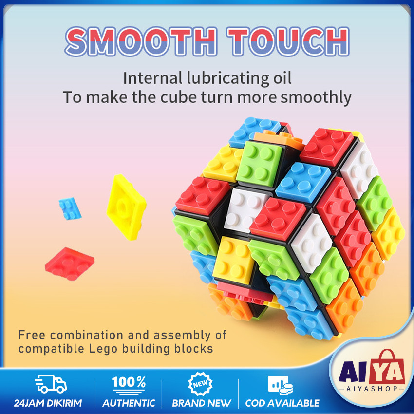 Jual Rubik 3x3 Fanxin DIY Building Block Leg0 Cube - Rubik Leg0 3x3 Rubiks Cube | Shopee Indonesia
