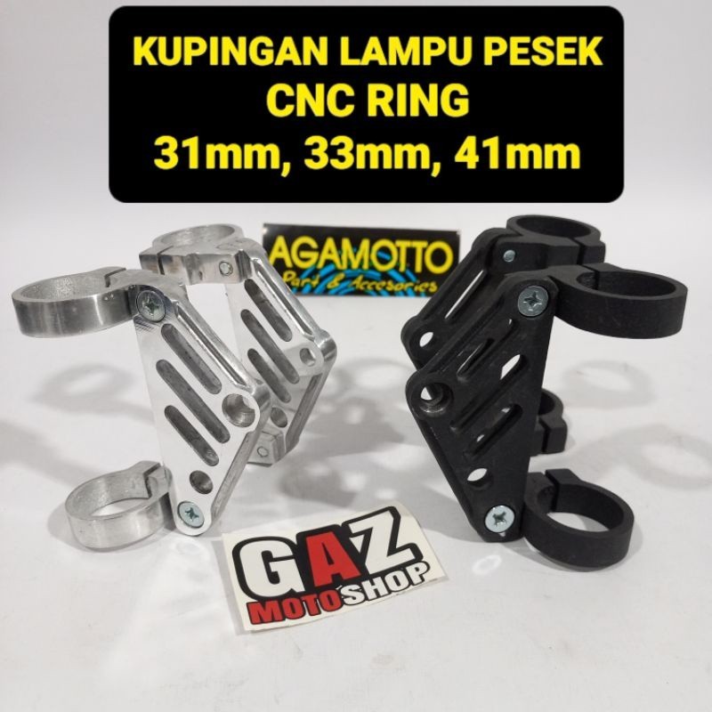 Jual KUPINGAN LAMPU RING CNC AS 31 33 41 mm BRAKET LAMPU PESEK CB GL ...