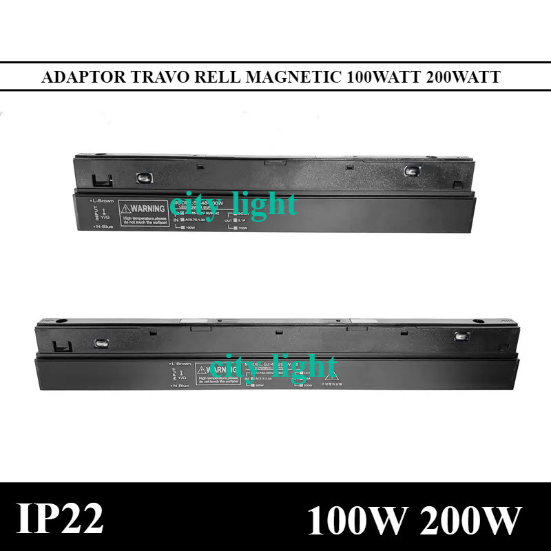 Jual MAGNETIC TRACK LAMP ADAPTOR TRAVO RELL MAGNET 100W 200W 48V - 100W ...