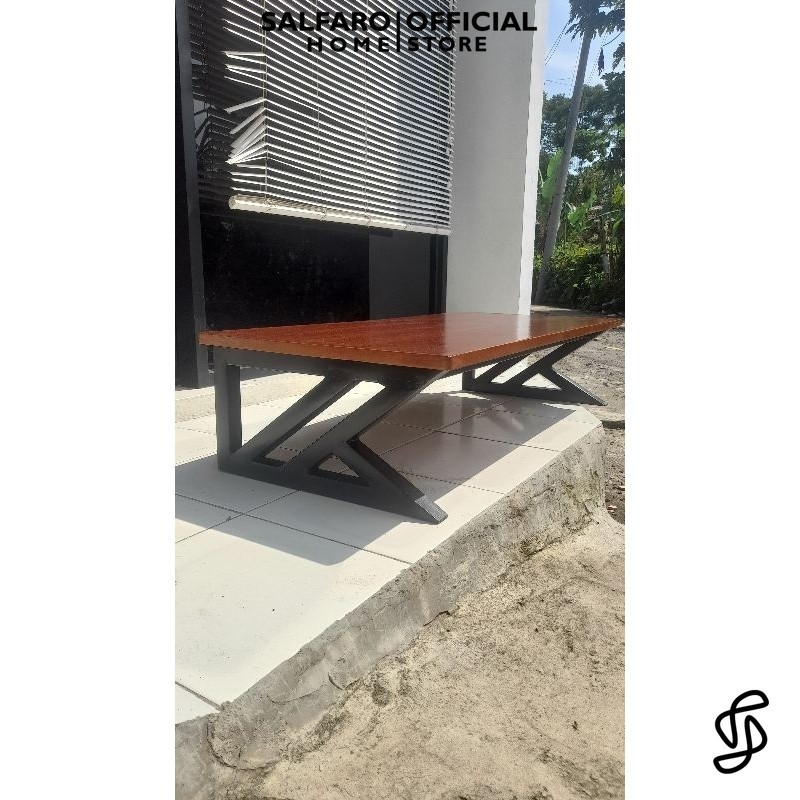 Jual meja besi kayu jati asli bisa bebas custom ukuran dan bentuk ...