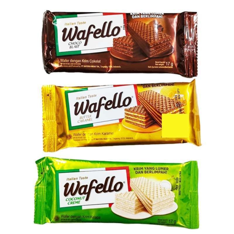 Jual (TRDIA) WAFELLO WAFER ITALIA CHOCOLATE WAFER ITALIA BUTTER ...