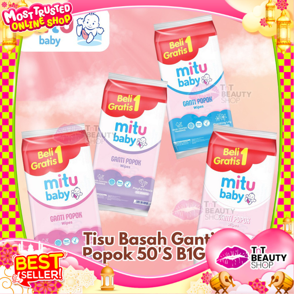 Jual Mitu Baby Tisu Basah Ganti Popok 50'S Beli 1 Gratis 1 - Tisu Basah ...