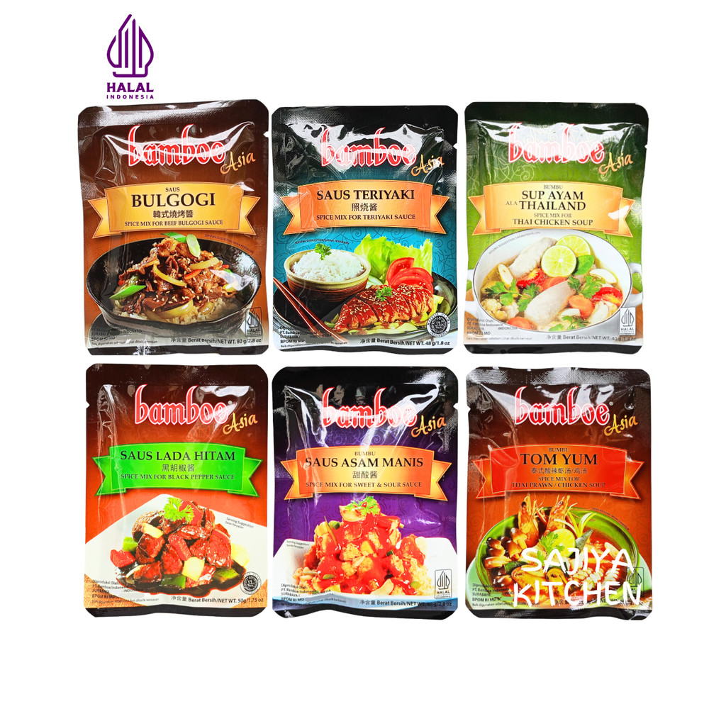 Jual BAMBOE Bumbu Masak Instan Asia All Varian Tom Yum, Teriyaki, Asam ...