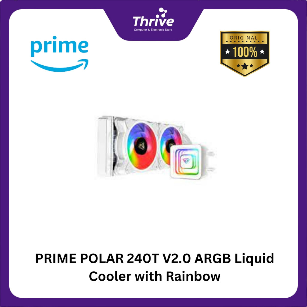 Jual PRIME POLAR 240T V2.0 ARGB Liquid Cooler with Rainbow Effect Pump ...