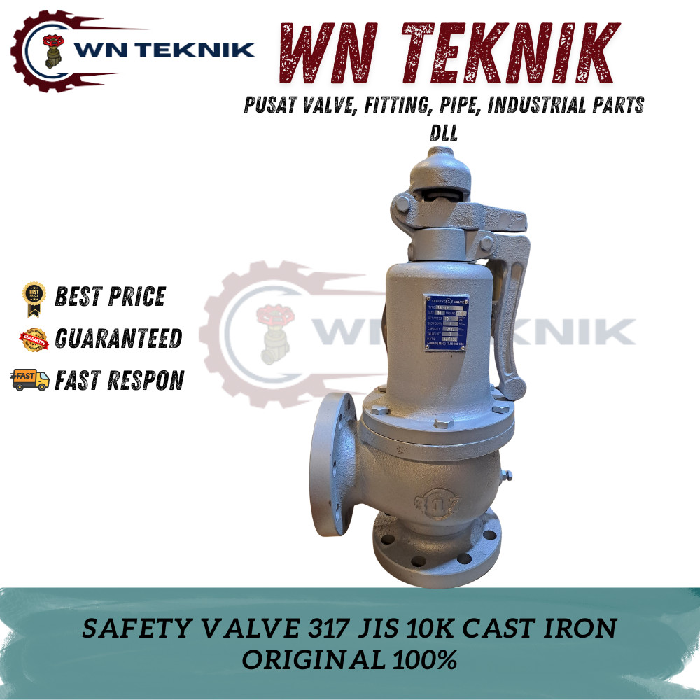 Jual SAFETY VALVE 317 6" INCH FLANGE JIS 1OK CAST IRON ORIGINAL 100% ...