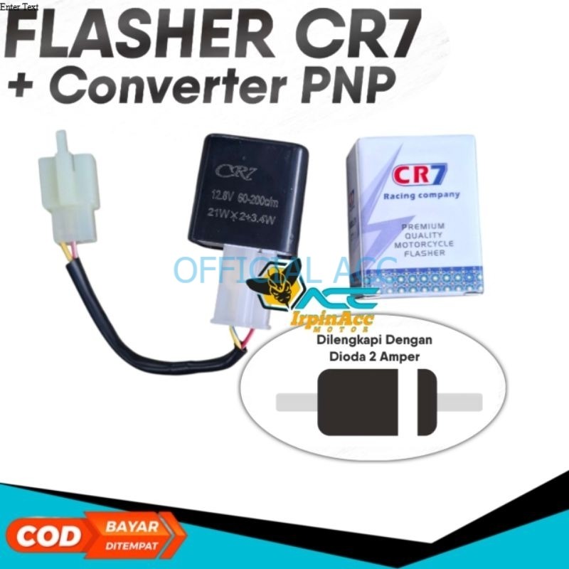 Jual Flasher CR7 Plus Soket Konverter Dengan Dioda + Untuk Motor NMAX ...