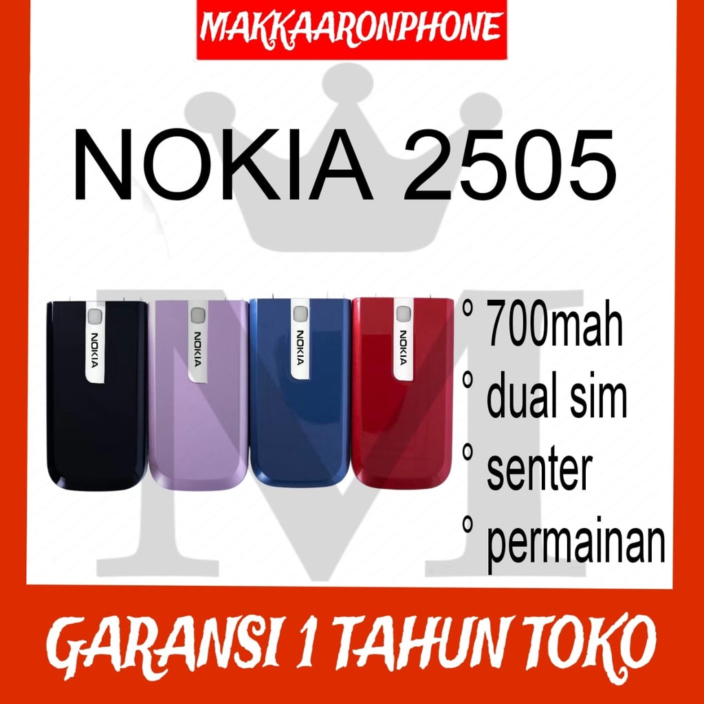 Jual HP NOKIA 2505 (BARU) [GARANSI 1 TAHUN] Radio, Baterai Awet Bagus ...