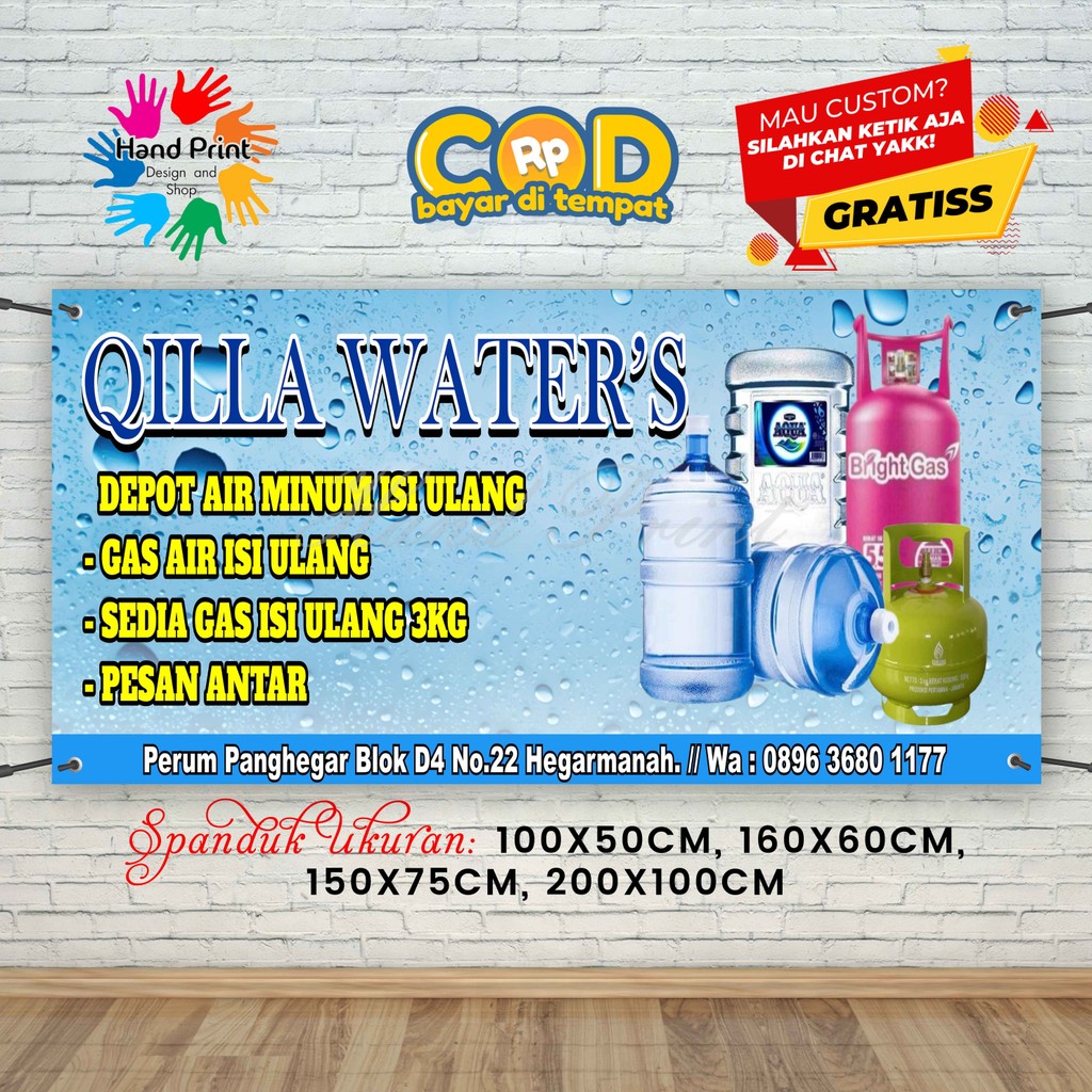 Jual Cetak Spanduk Banner Isi Ulang Galon Gas Dll MMT Spanduk Custom ...
