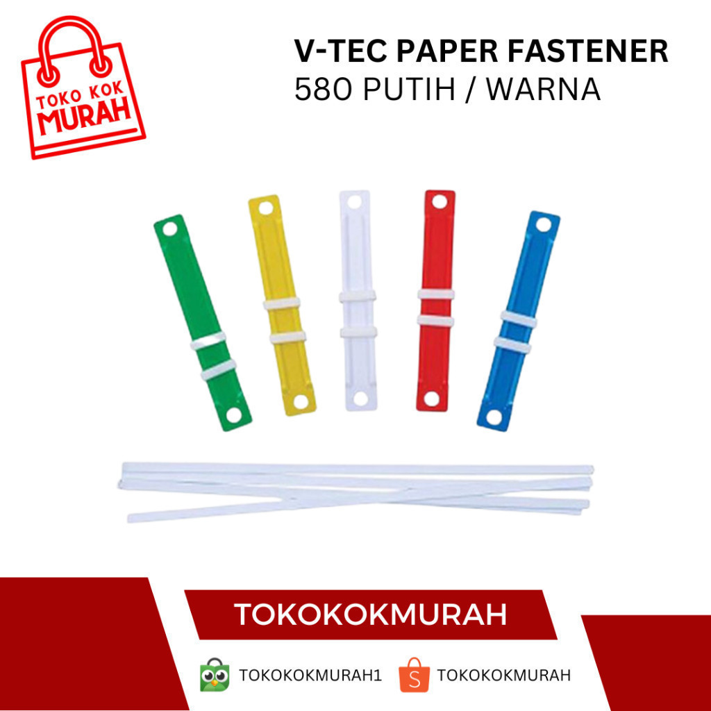 Jual V-TEC PAPER FASTENER 580 WARNA | Shopee Indonesia
