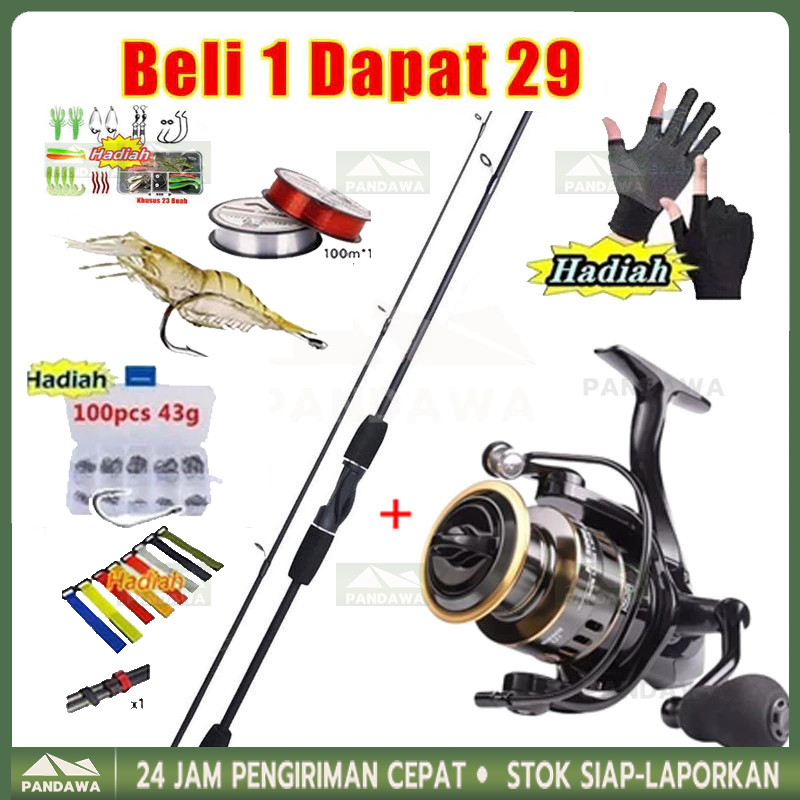 Jual 【29 Buah Set】Pancing Set 15 Kg/ Reel Pancing Murah Kuat Power/ 1 ...