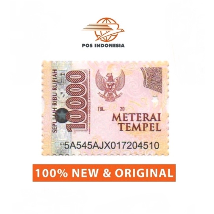 Jual Meterai Asli Materai 10000 (1 Pcs/Keping) 100% ASLI ORIGINAL ...