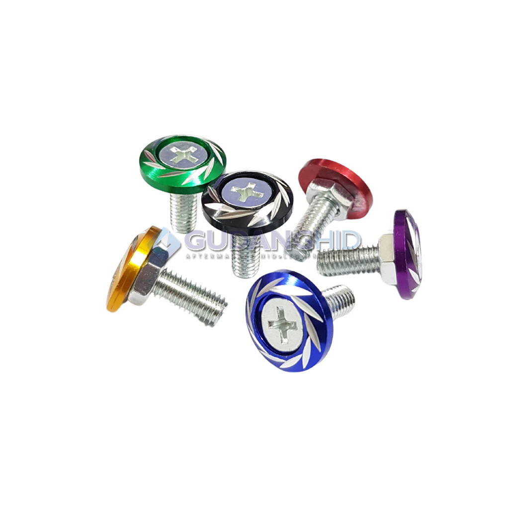 Jual Baut Obeng Monel Plat Nopol Cover CNC Baut Tanam Posh Sisik ...